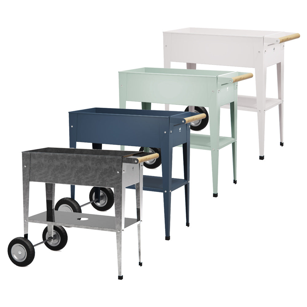Urban Garden Trolley Kweektafel | Moestuinbak op Wielen, Metaal, Balkon ...